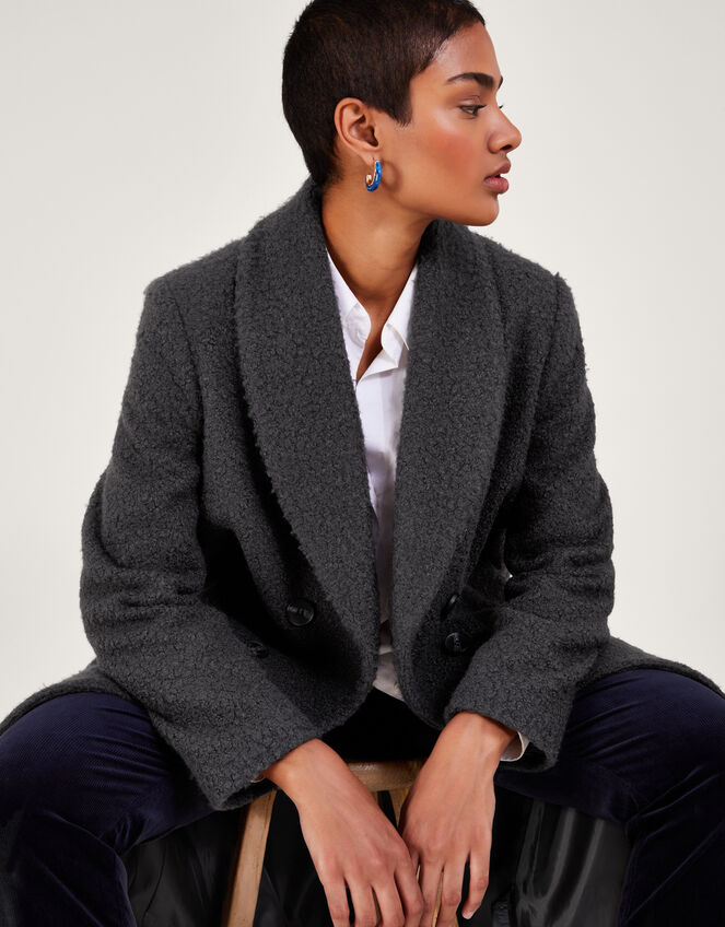 Bobbie Boucle Coat Grey