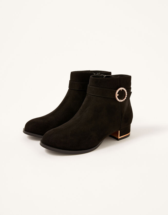 Diamante Heel Boots Black | Girls' Boots | Monsoon UK.