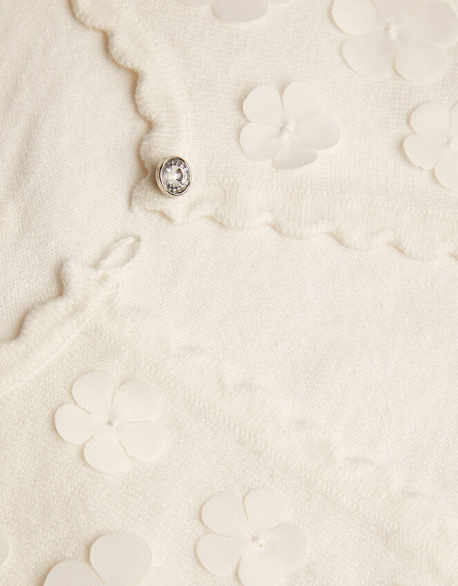 3D Petal Cardigan Ivory | Girls' Cardigans | Monsoon UK.