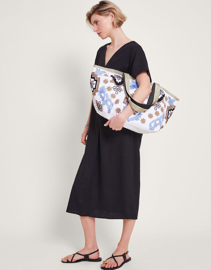 Metallic Embroidered Tote Bag | Accessories | Monsoon UK.