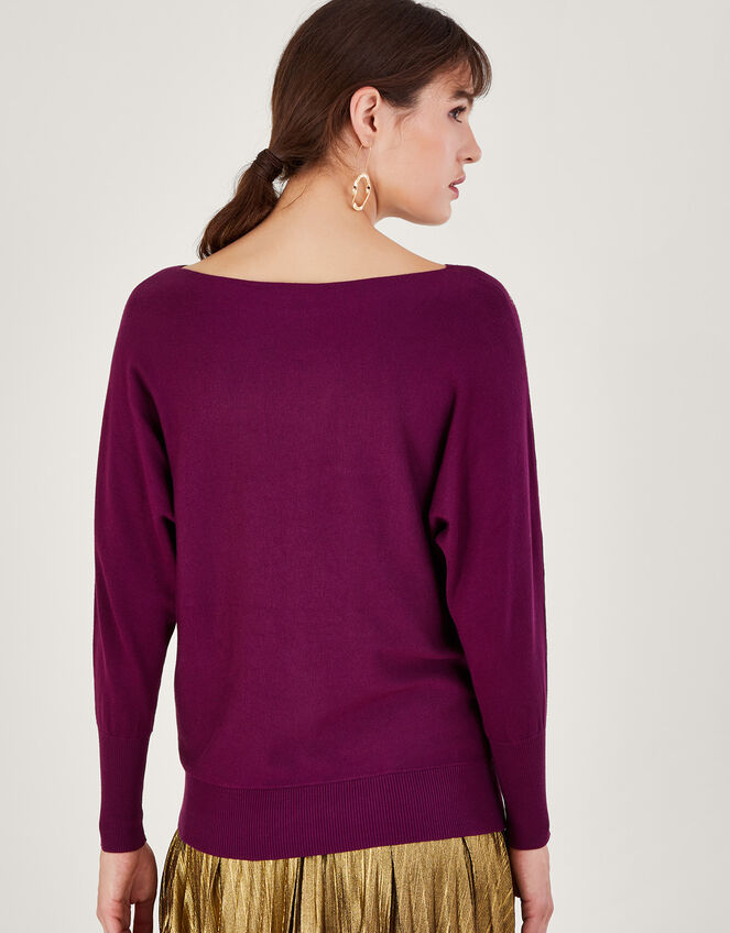 Fawn Feather Jumper Purple | Jumpers | Monsoon UK.