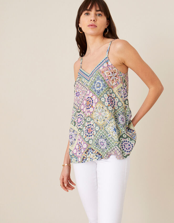 Printed Cami Top in LENZING™ ECOVERO™ | Vests, Camisoles And Sleeveless ...