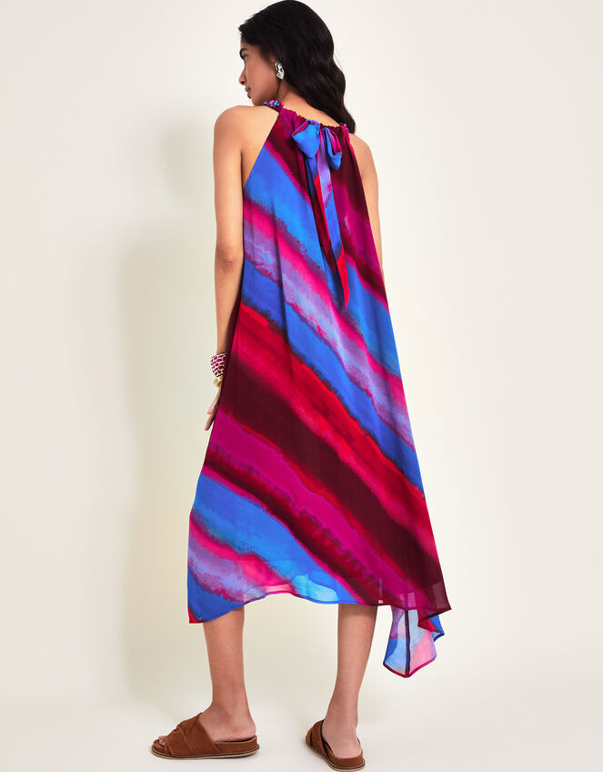 Eliza Beaded Halter Dress Red