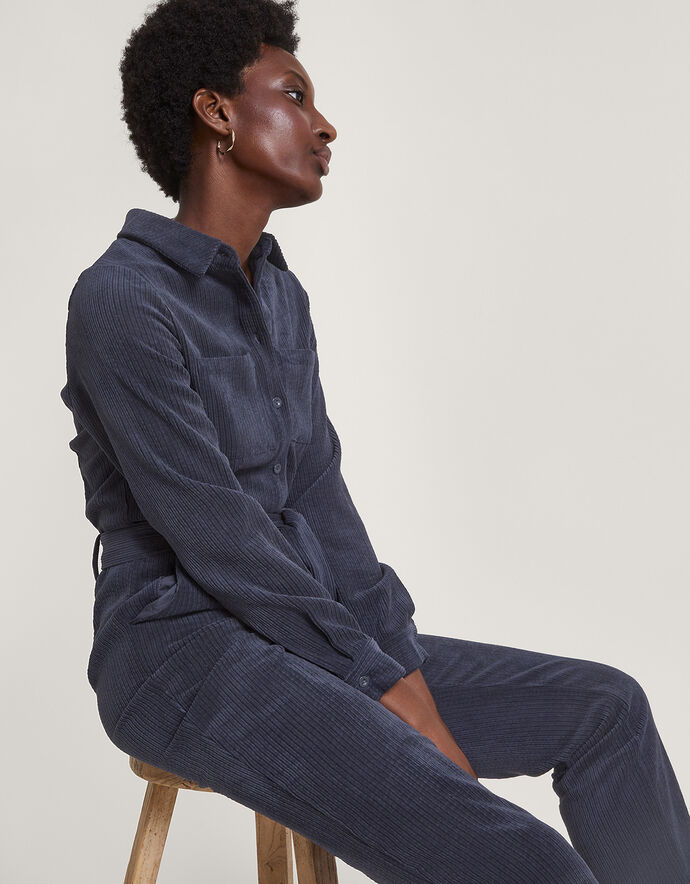 Marissa Cord Jumpsuit Blue | Jumpsuits | Monsoon UK.