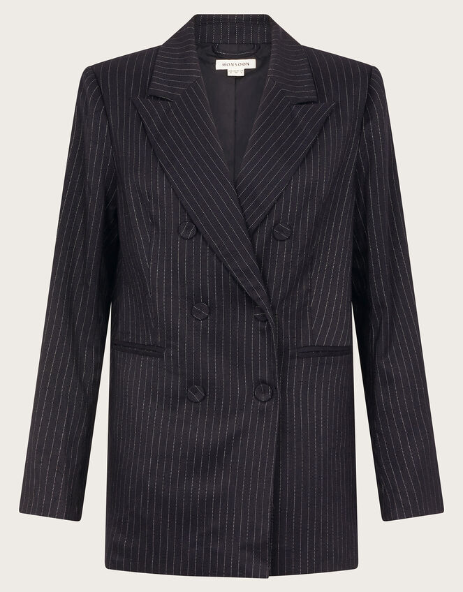 Paige Pinstripe Blazer Blue | Women's Jackets | Monsoon UK.