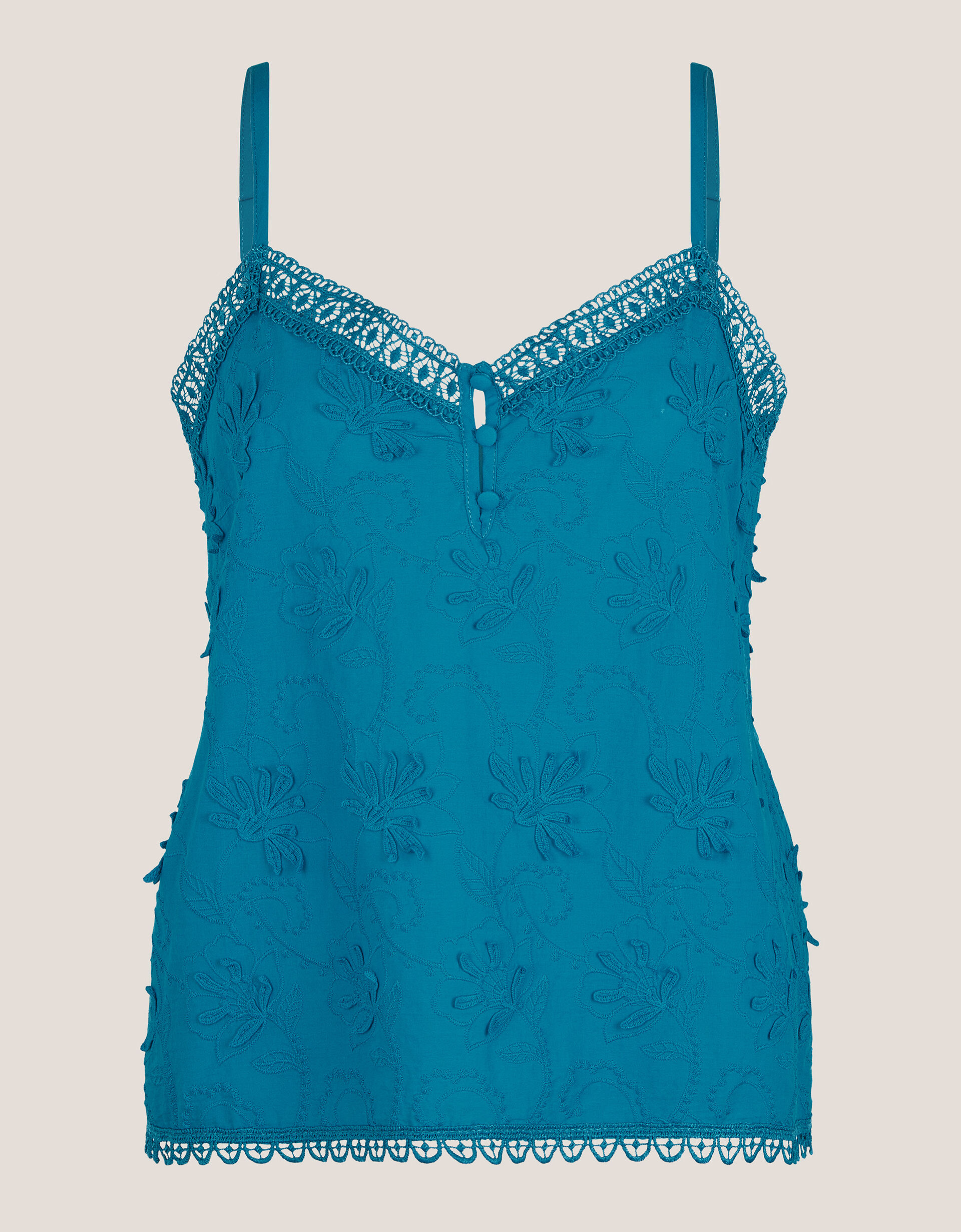 Rosie Embroidered Cami Top Blue | Vests, Camisoles And Sleeveless Tops ...