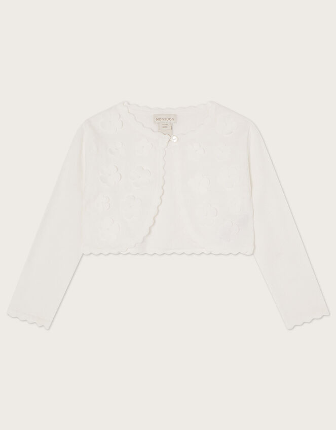 3D Petal Cardigan Ivory | Girls' Cardigans | Monsoon UK.