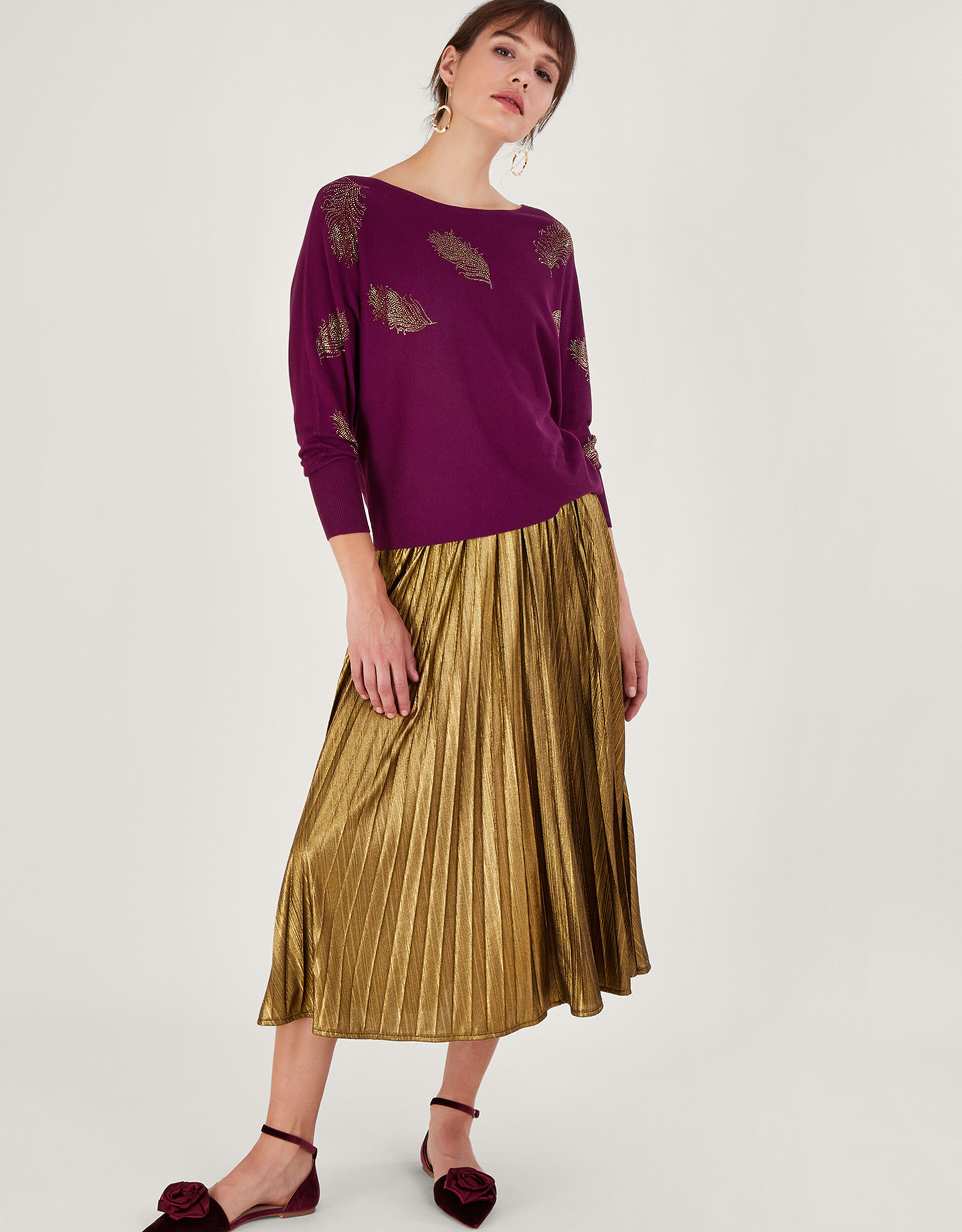 Fawn Feather Jumper Purple