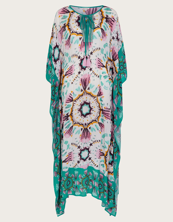 Allegra Print Kaftan Ivory