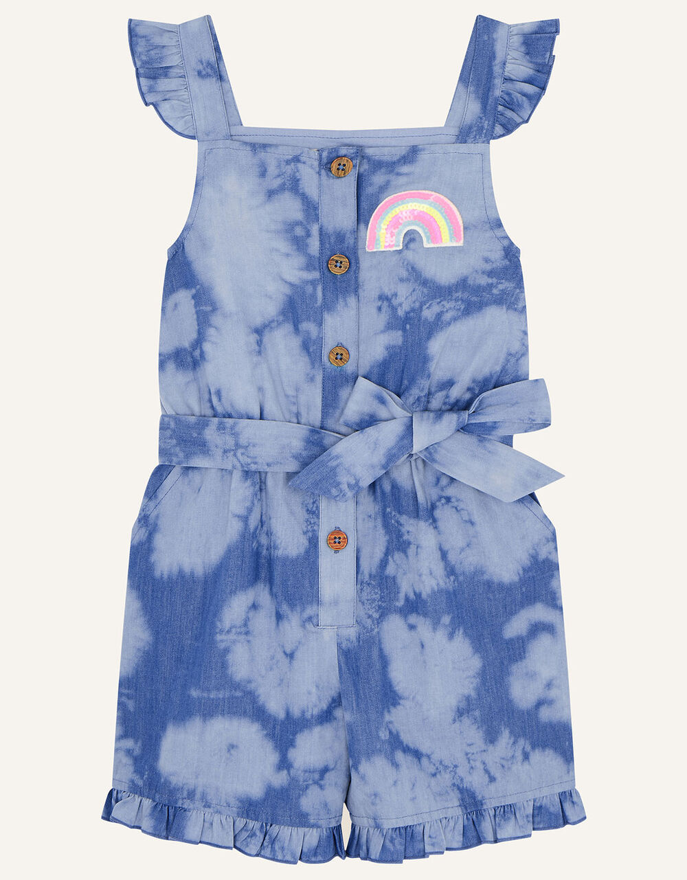 Sequin Rainbow Tie Dye Playsuit Blue | Girls' Jumpsuits & Playsuits ...