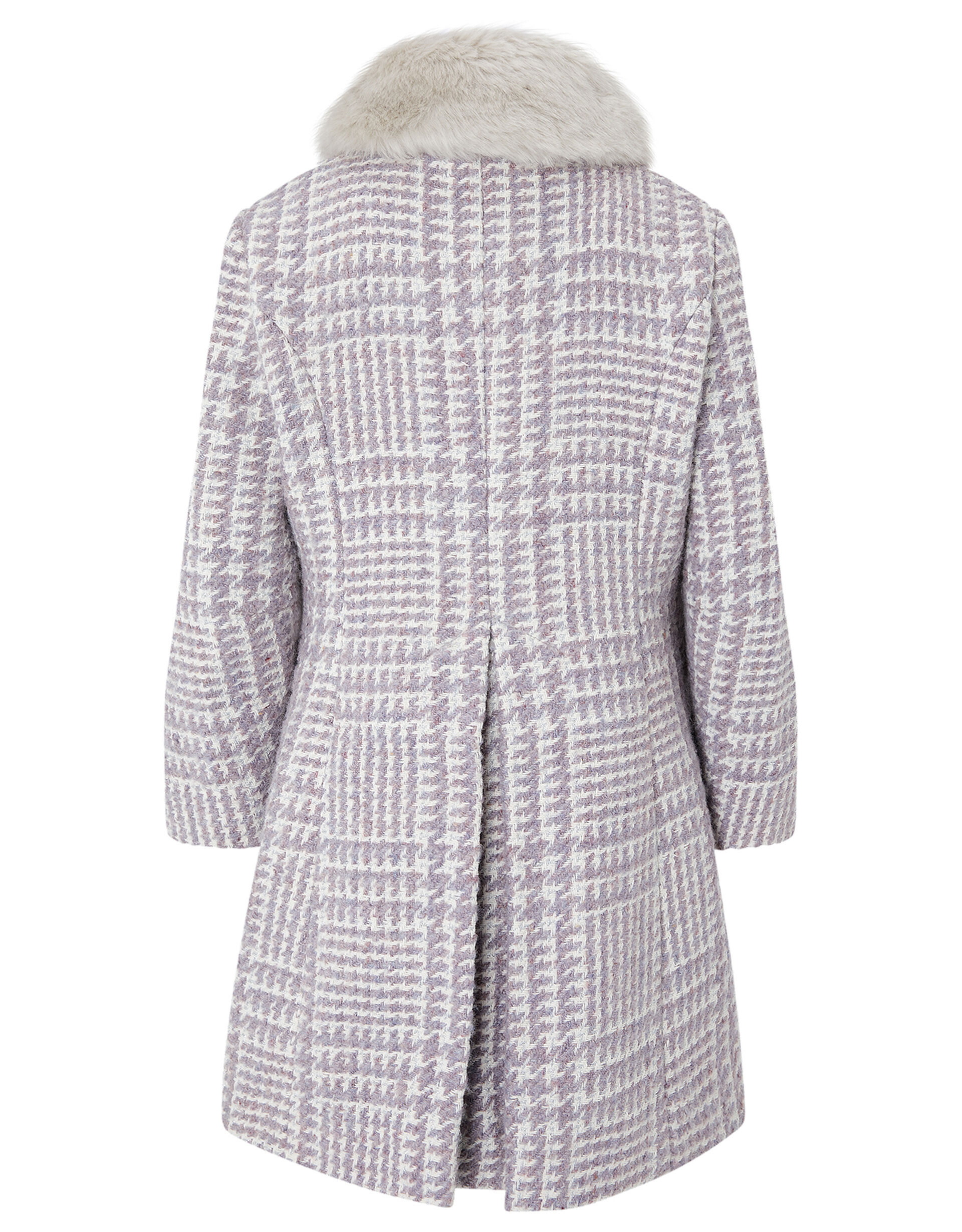Dogtooth Tweed Coat Purple