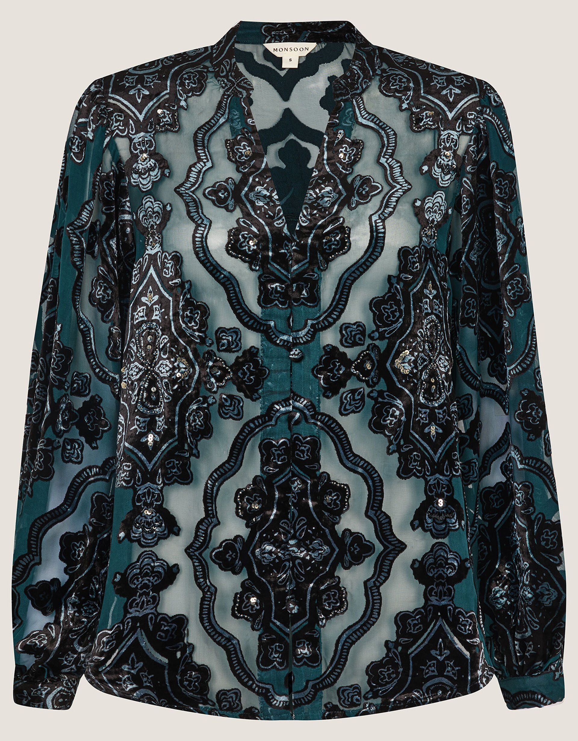 Darcy Devore Blouse Teal