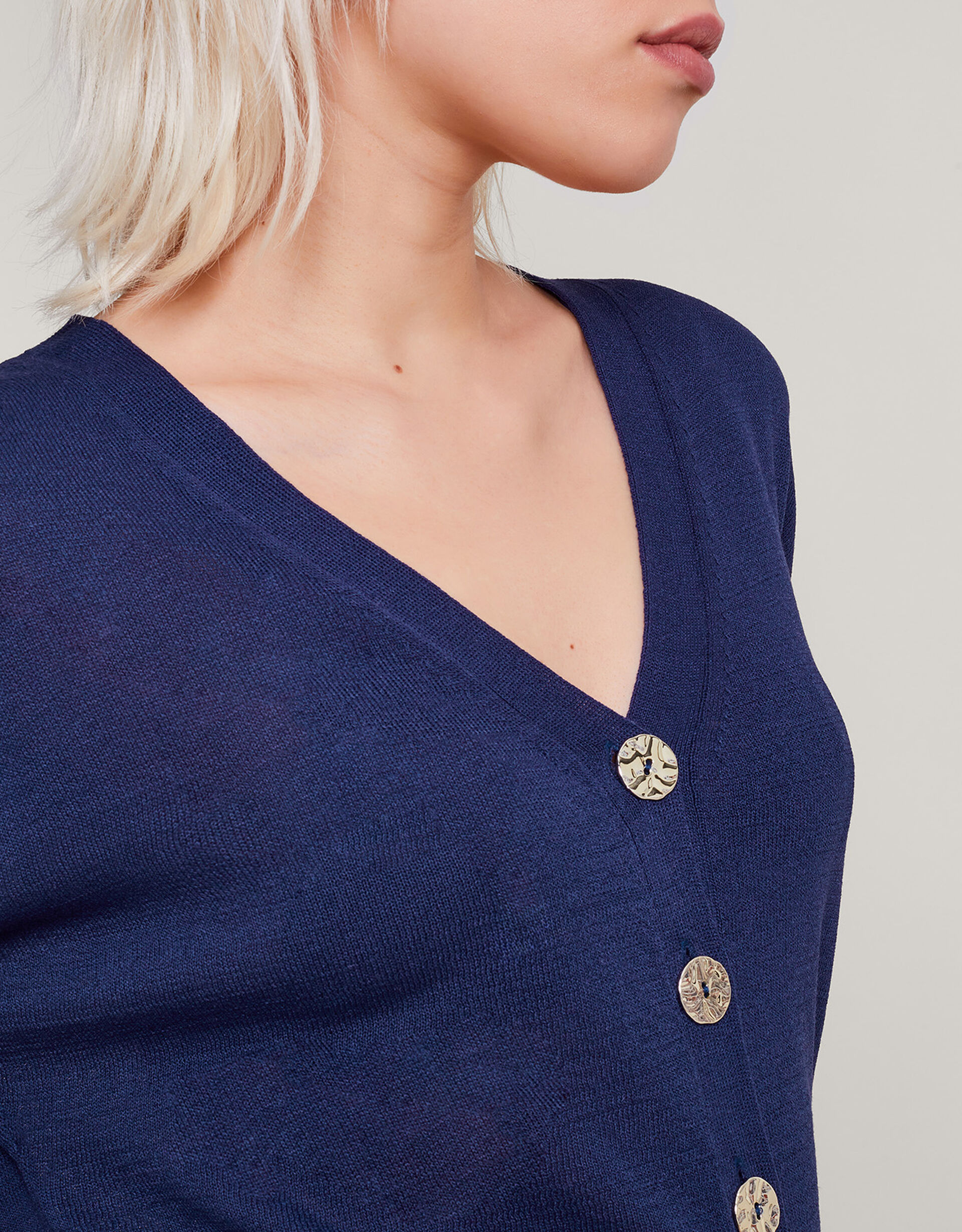 Bea Button Cardigan Blue | Cardigans | Monsoon UK.