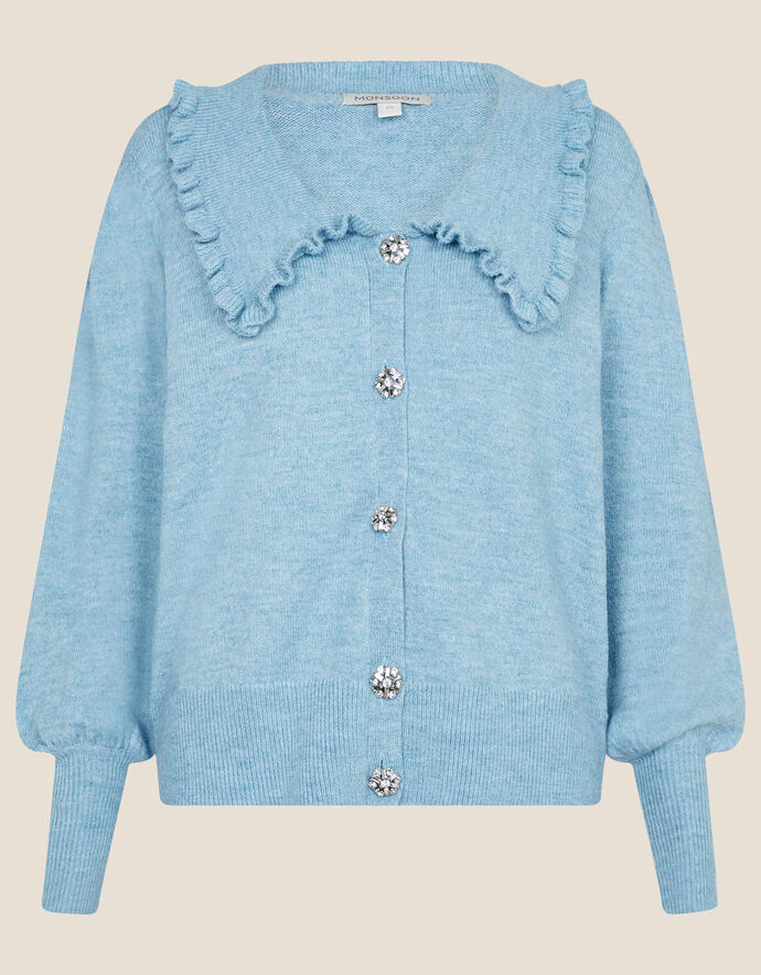 Cosy Collar Cardigan Blue | Cardigans | Monsoon UK.