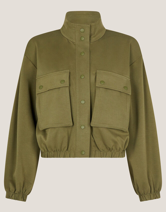 Jen Jersey Utility Jacket Green | Jackets | Monsoon UK.
