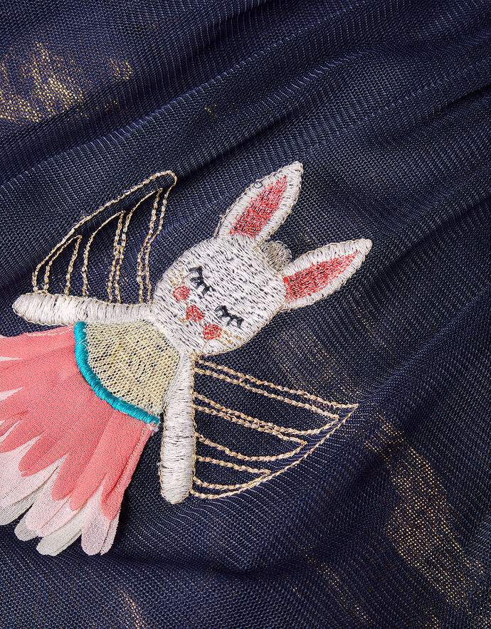 Baby Disco Velvet Mice Dress Blue