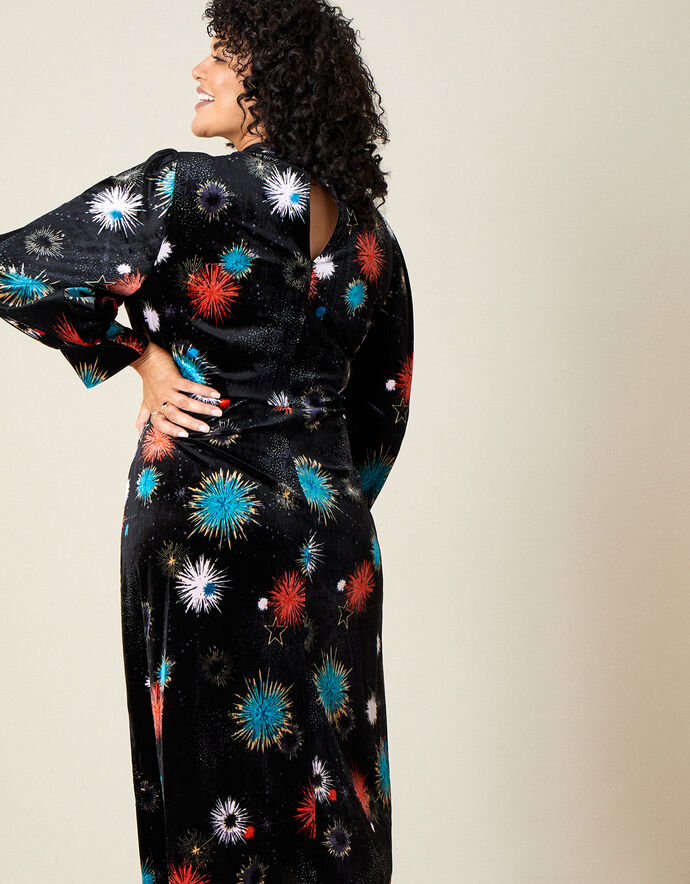 Saffron Starburst Midi Dress Black | Black Midi Dresses | Monsoon UK.