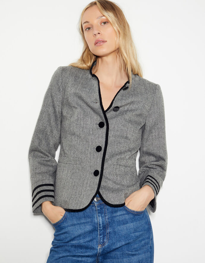 Willa Military Jacket Black