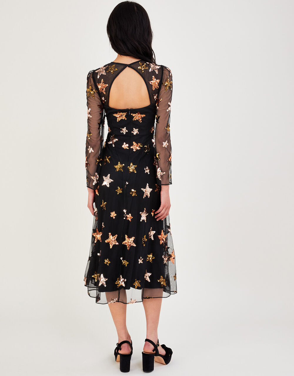 Jacque Star Midi Dress Black | Evening Dresses | Monsoon UK.