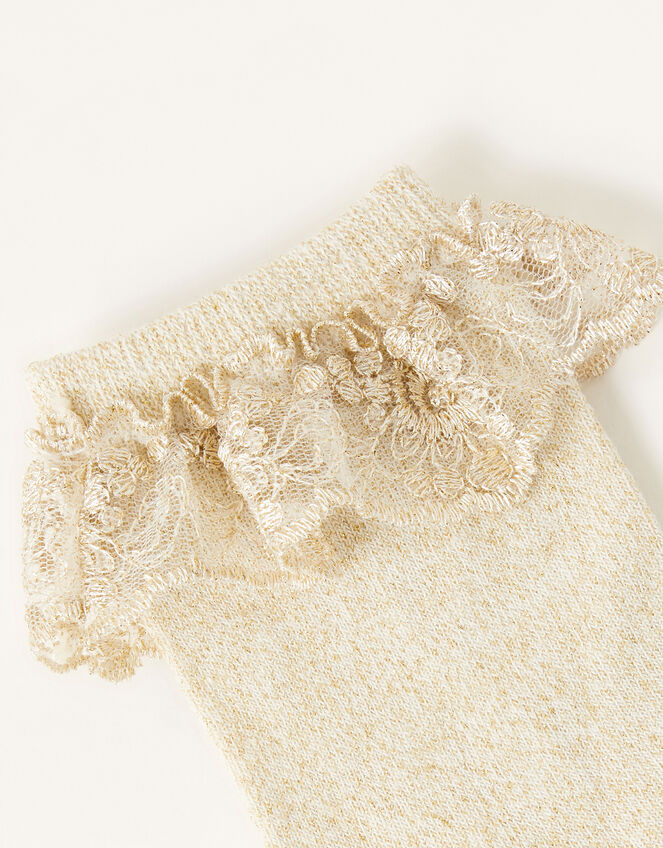 Sparkle Flower Socks Gold | Girls' Tights & Socks | Monsoon UK.