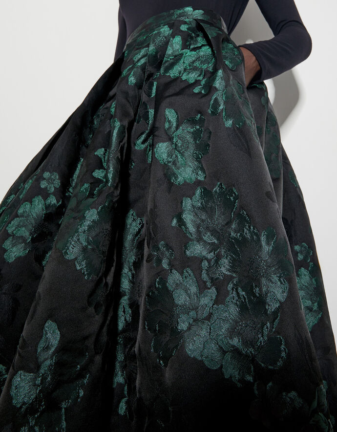 Julie Jacquard Skirt Green | Skirts | Monsoon UK.