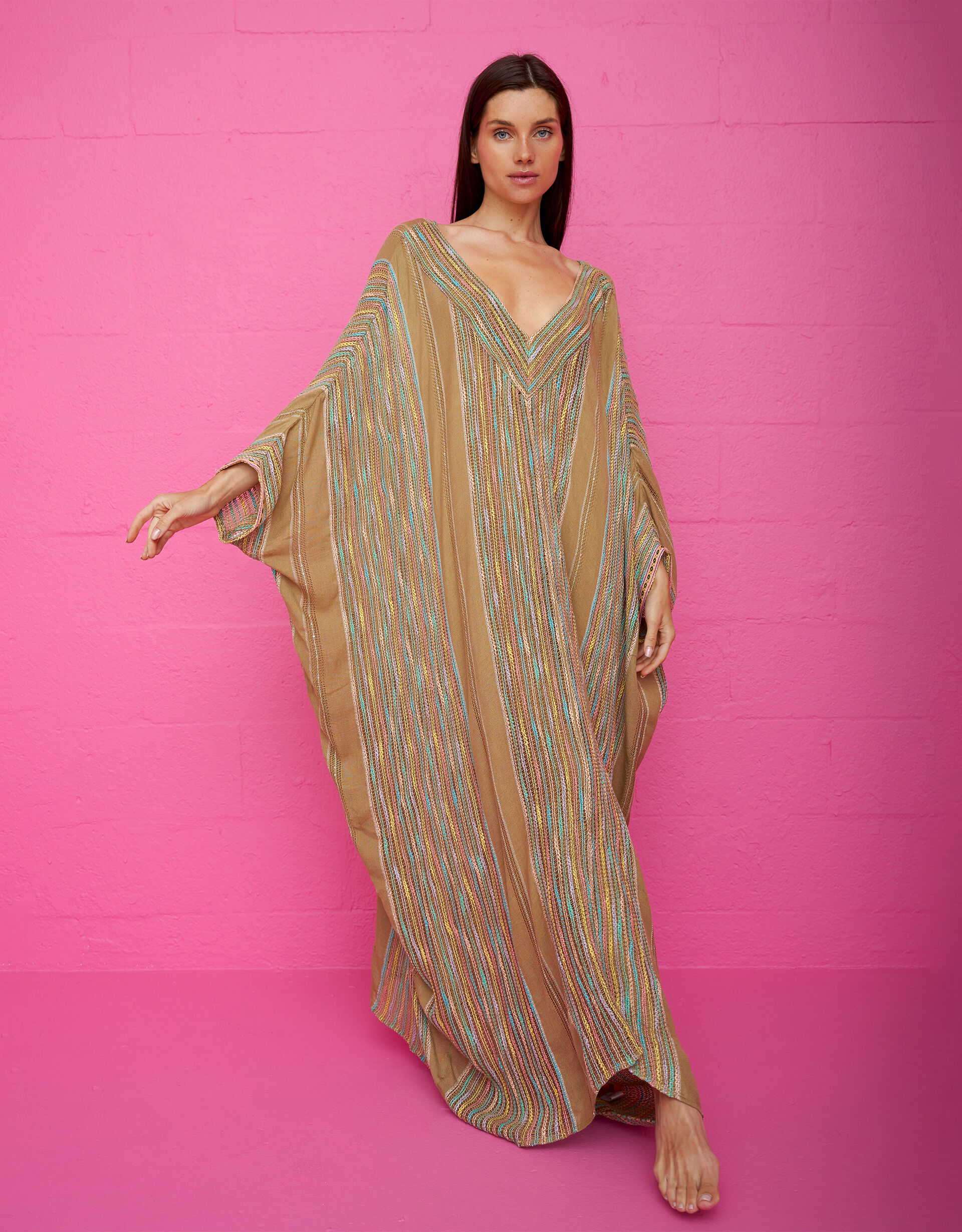 Pitusa Kalista Embroidered Beach Kaftan