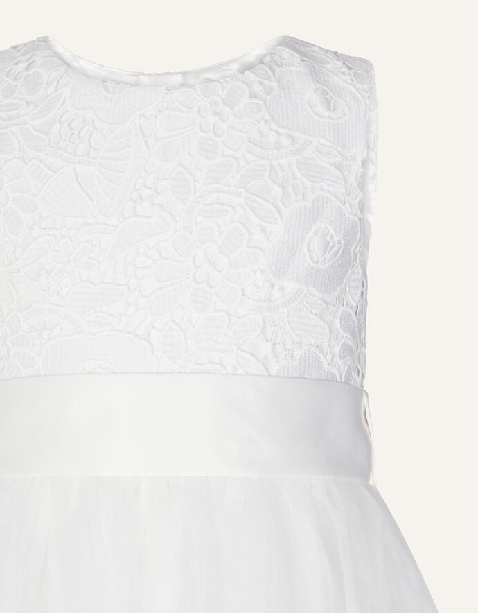 Alice Lace Bodice Tulle Maxi Dress Ivory