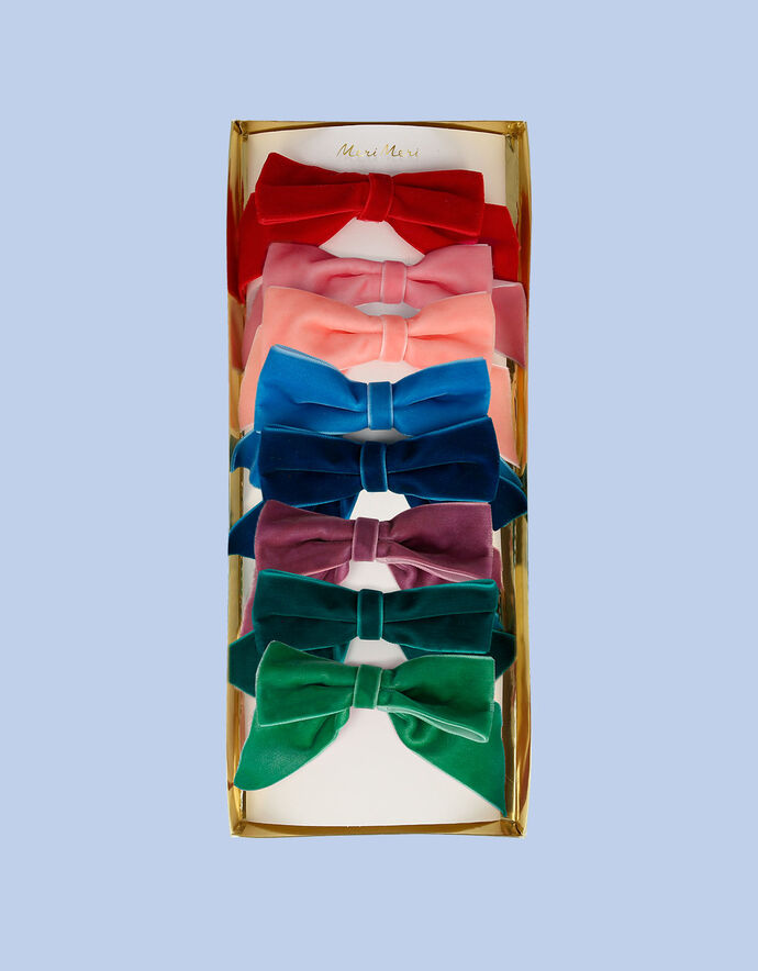 Meri Meri 8-Pack Velvet Bow Hair Clips