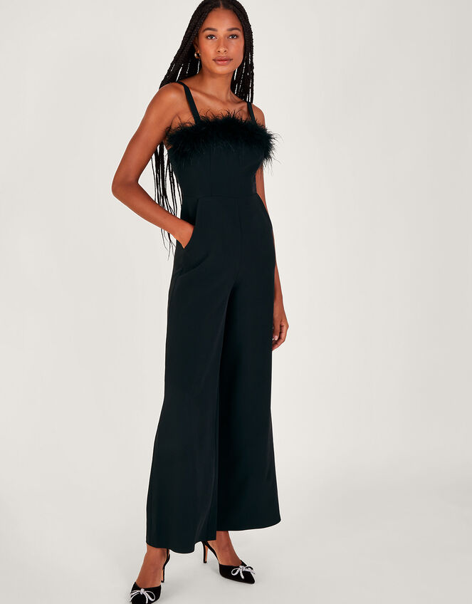Eva Feather Jumpsuit Black | Jumpsuits | Monsoon UK.