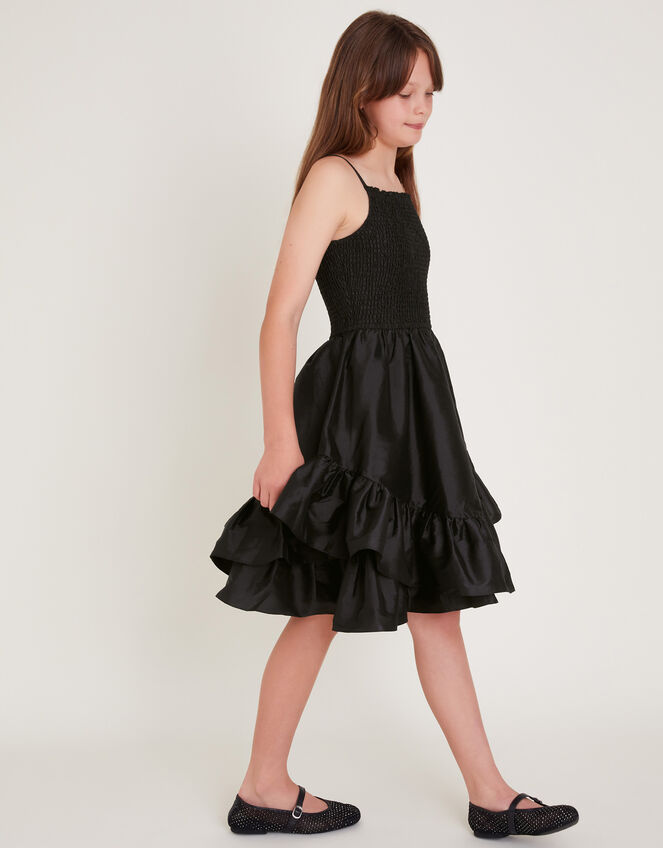 Clariska Smocked Taffeta Prom Dress Black | Prom Dresses & Shoes ...