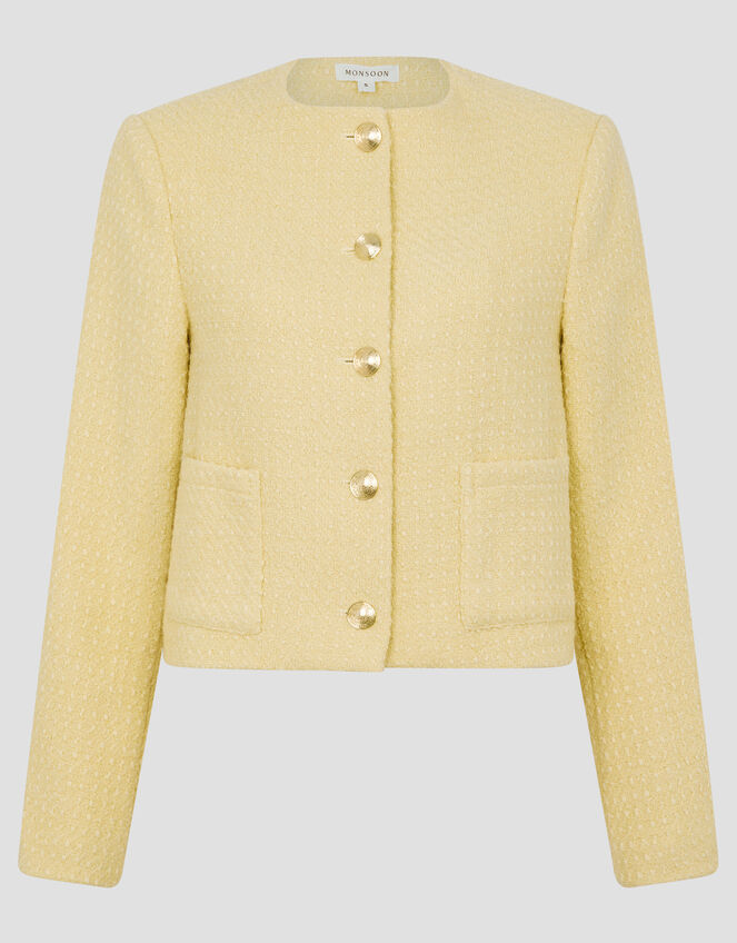 Maya Tweed Jacket Yellow | Women's Jackets | Monsoon UK.