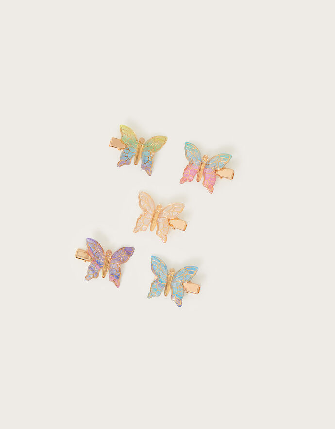 5-Pack Rainbow Butterfly Clips