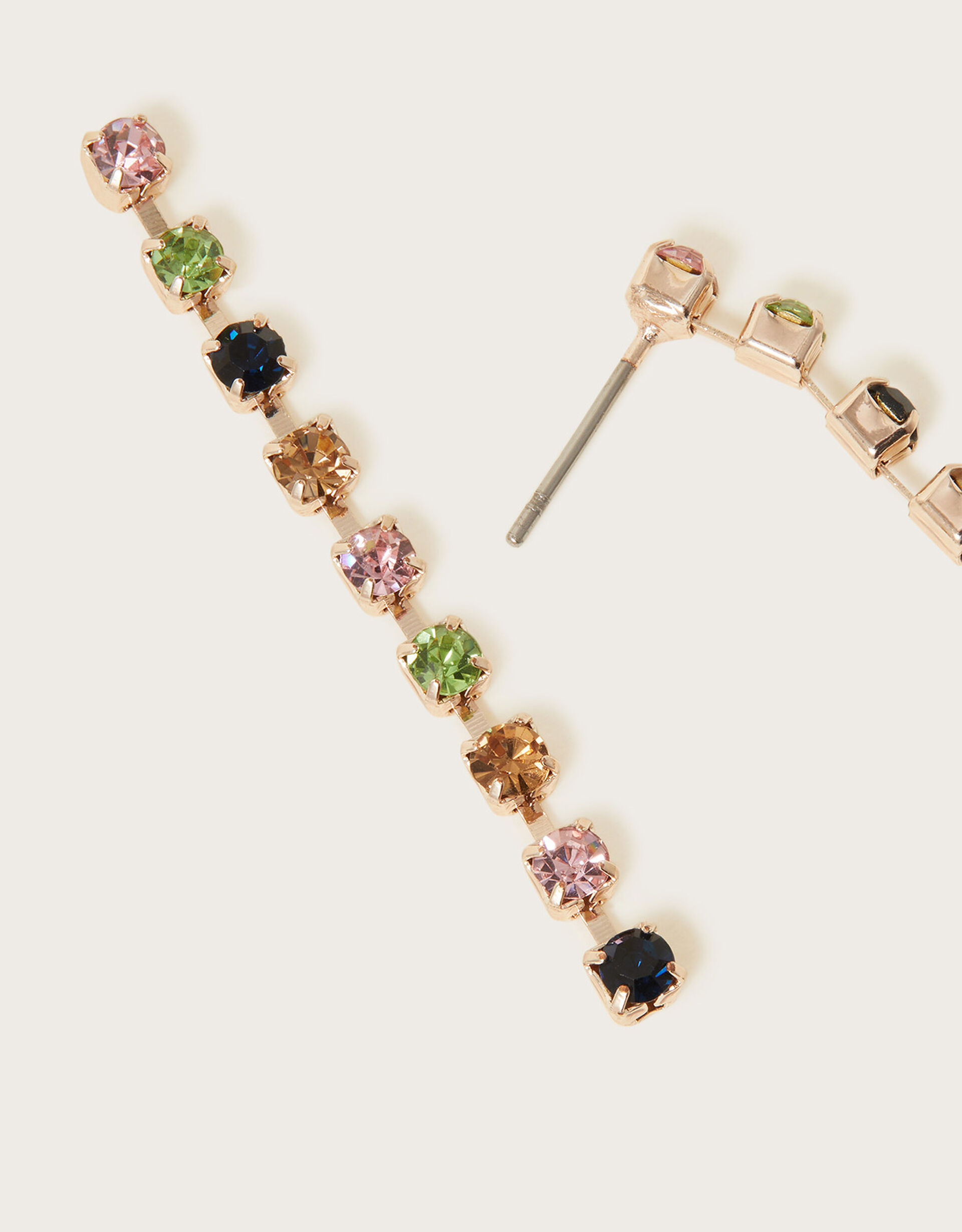 Multi Gem Drop Earrings