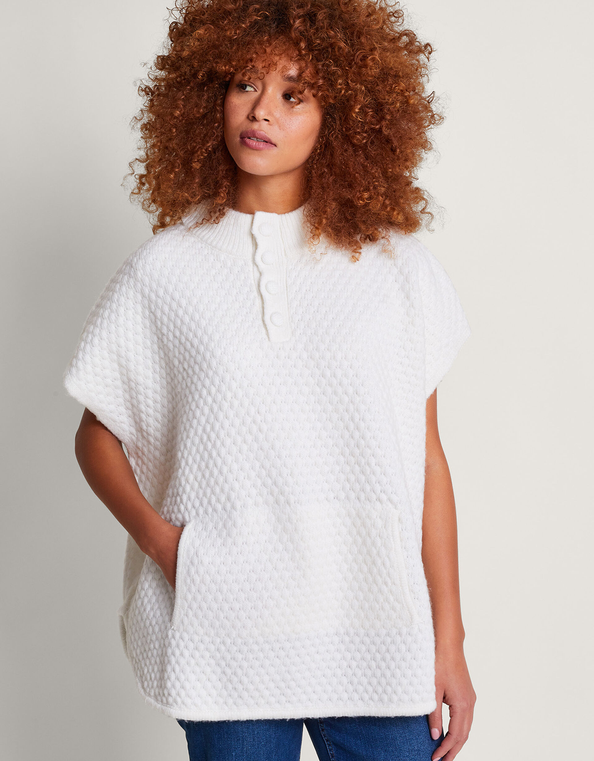 Shay Quilted Stitch Poncho
