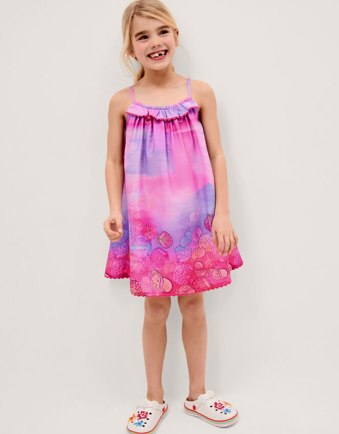 Ombré Seashell Print Sundress Pink | Girls' Beach & Swimwear | Monsoon UK.