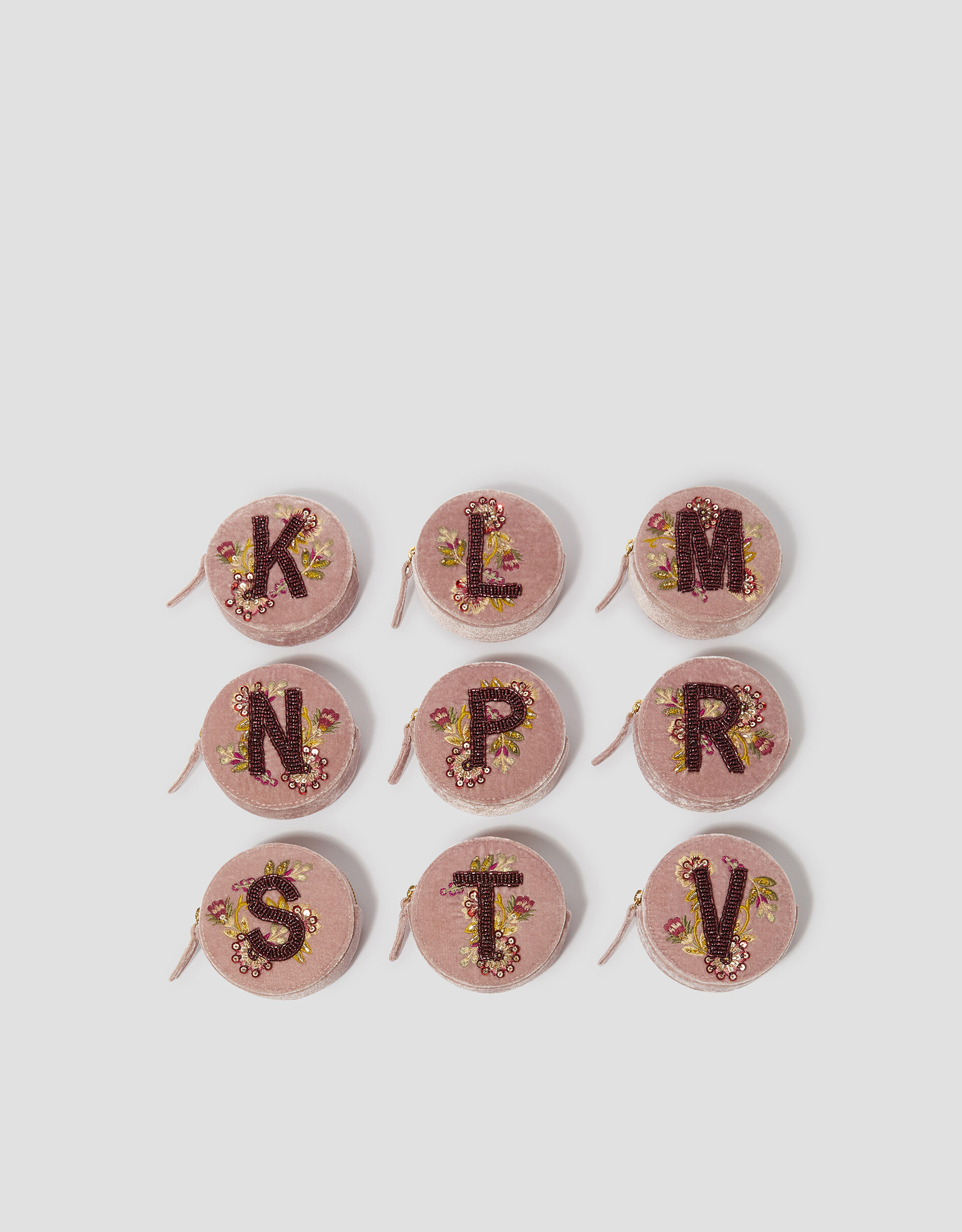 Initial Embellished Coin Purse Pink | Bags & Purses | Monsoon UK.