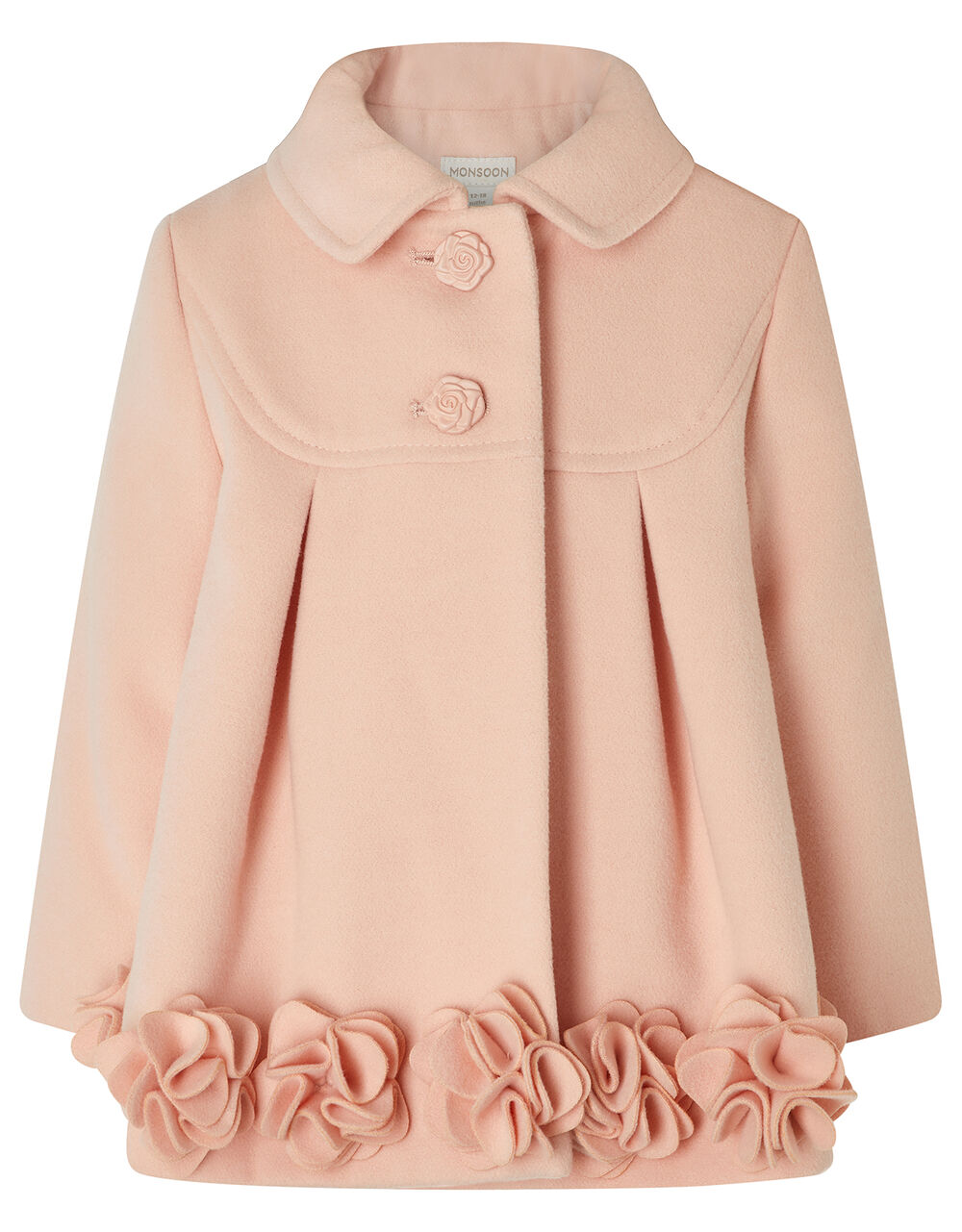Baby Pink 3D Flower Coat Pink | Coats & Jackets | Monsoon UK.