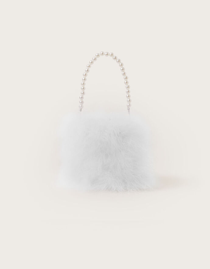 Fluffy Pearl Handle Bag