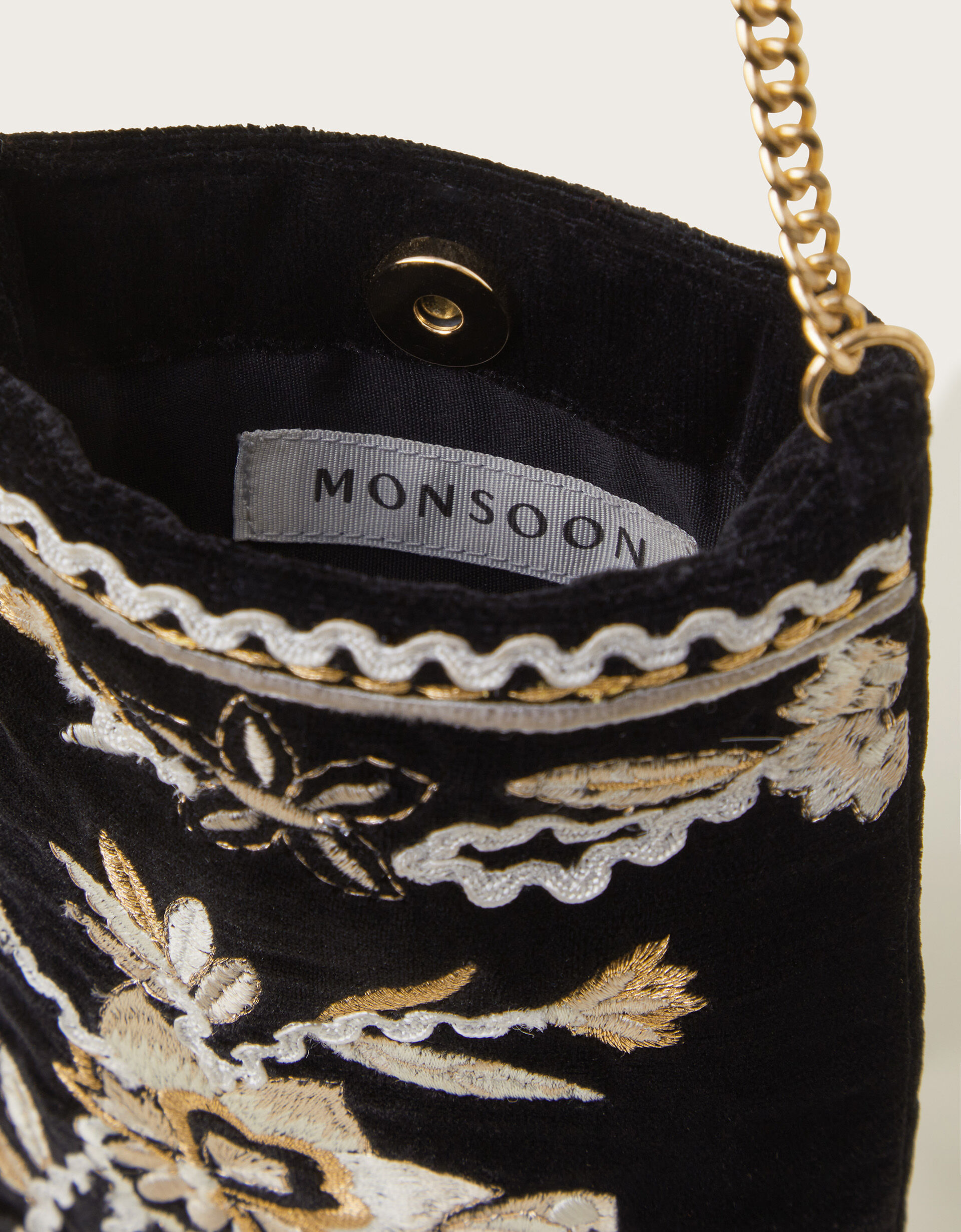 Phoebe Embroidered Phone Bag