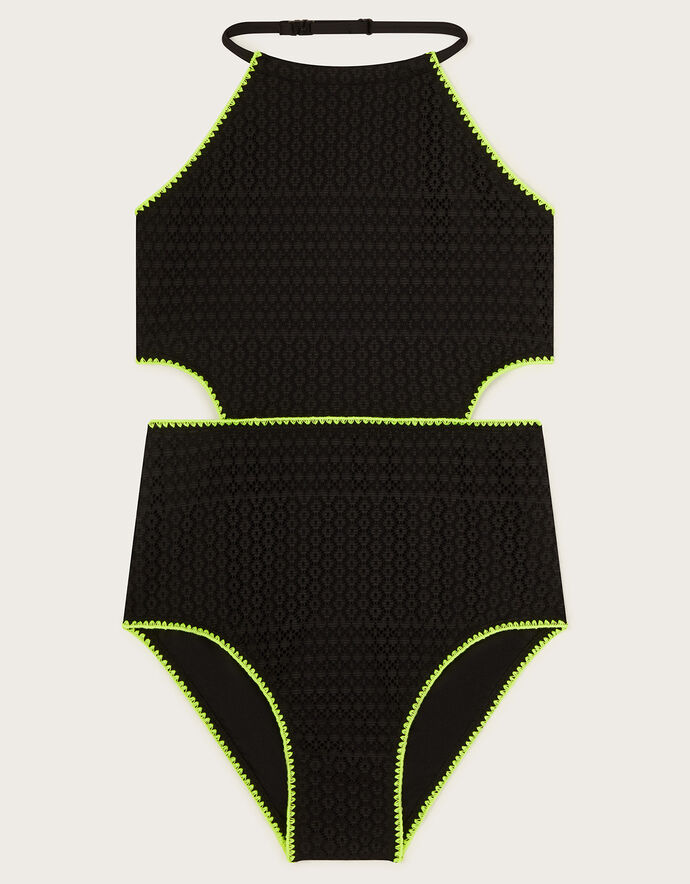 Crochet Swimsuit Black