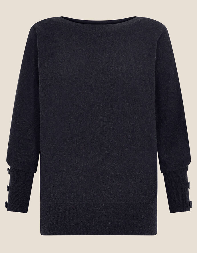 Button Cuff Jumper Blue