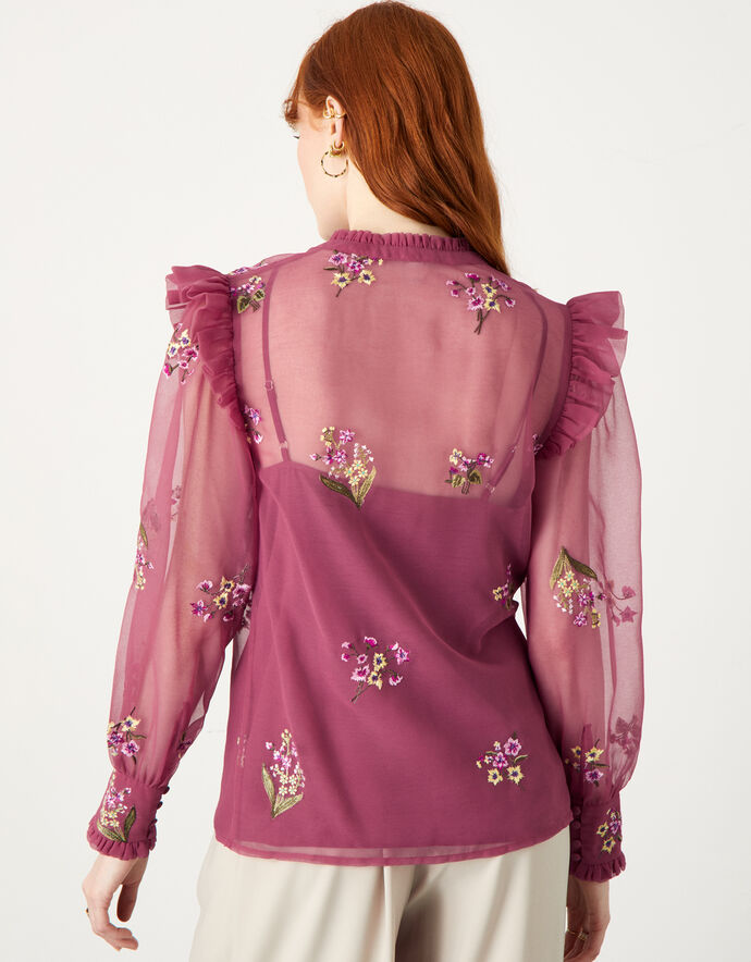 Maxine Embroidered Blouse Pink