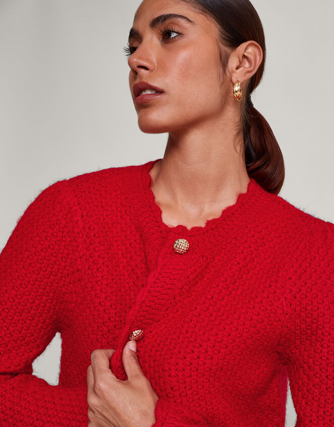 Suki Stitch Cardigan Red | Cardigans | Monsoon UK.