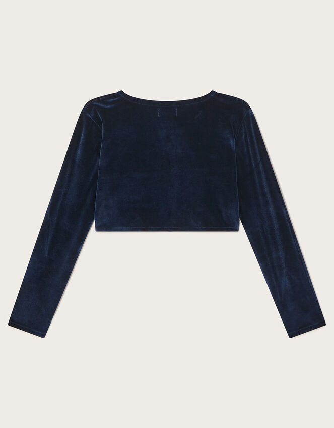 Velvet Niamh Cardigan Blue | Girls' Cardigans | Monsoon UK.