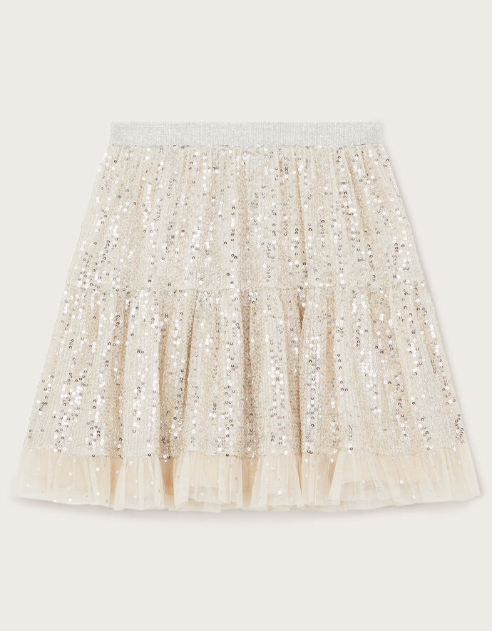 Adele Sequin Skirt Natural