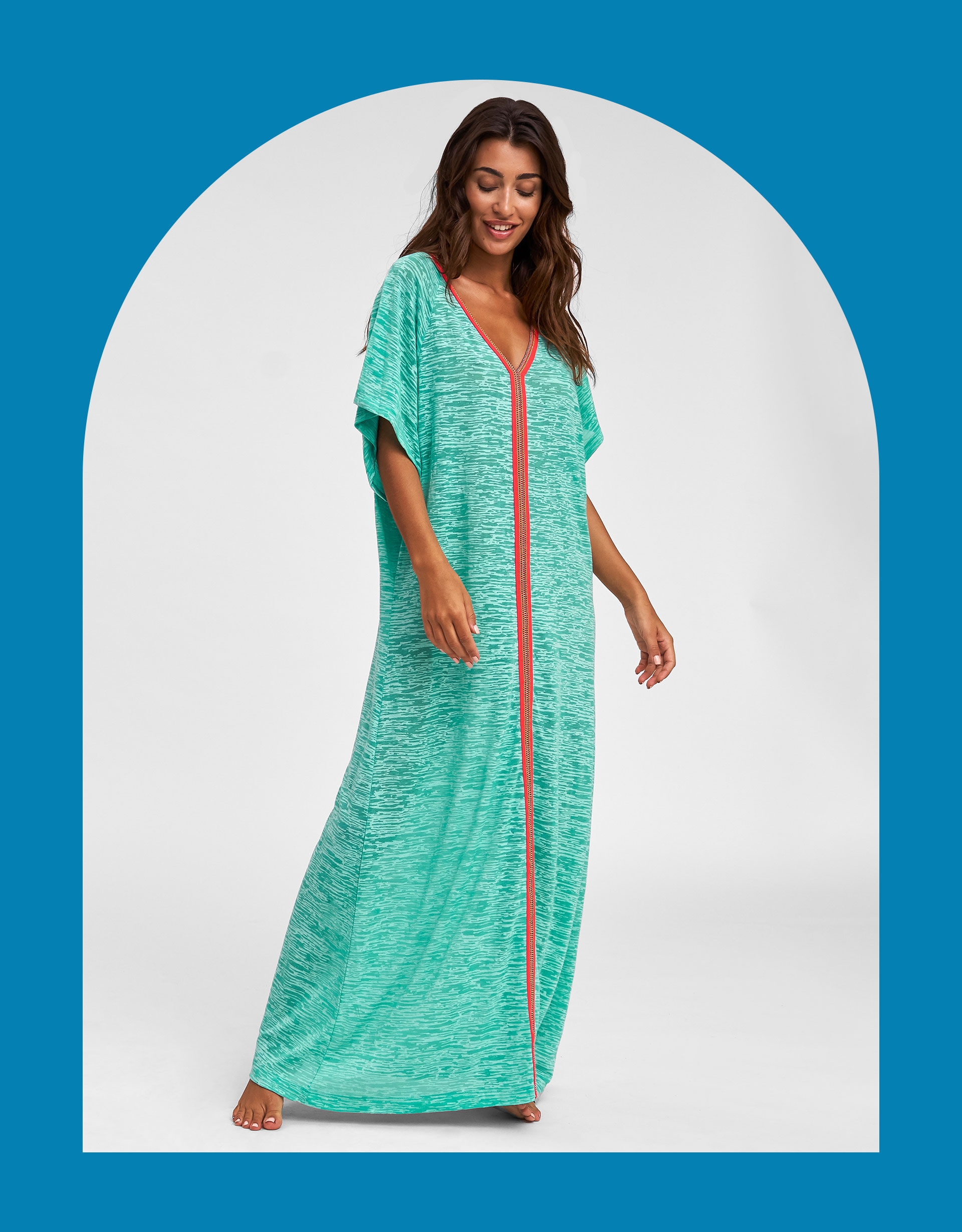 Pitusa Inca Abaya Maxi Sundress Green