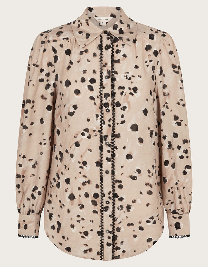 Ava Animal Blouse Natural | Tops & T-shirts | Monsoon UK.