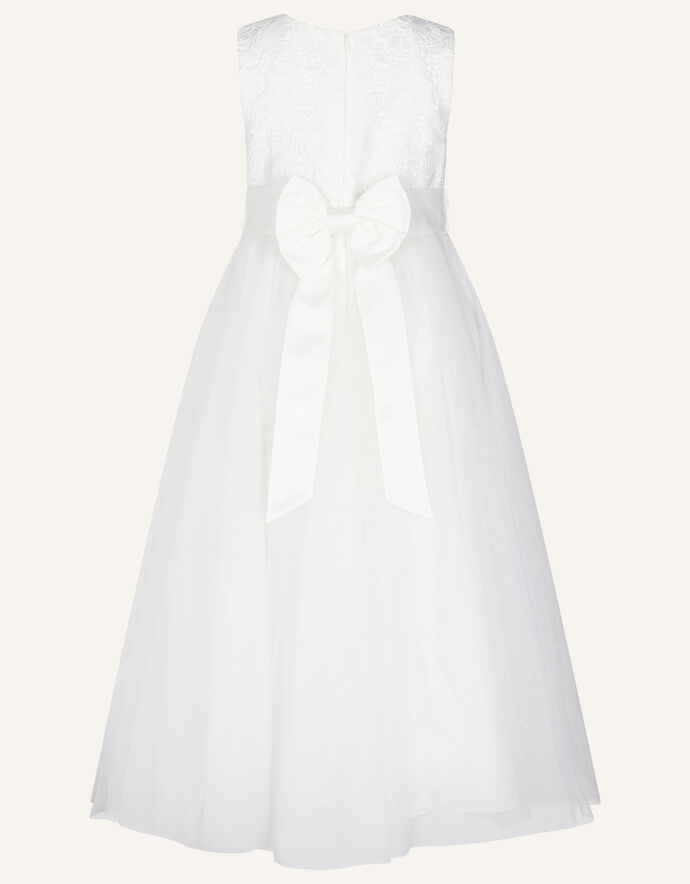 Alice Lace Bodice Tulle Maxi Dress Ivory