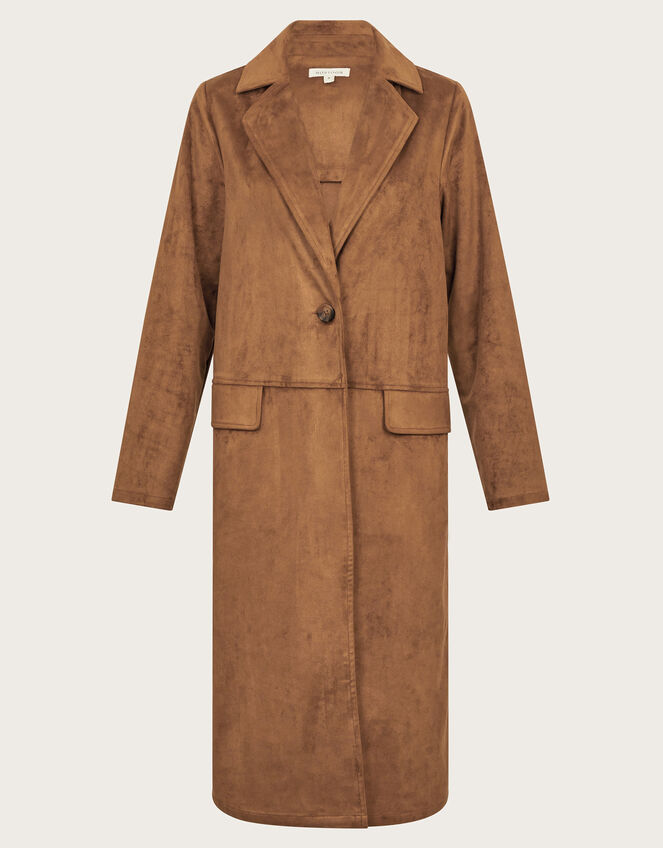 Tove Suedette Trench Coat Brown | Women's Coats | Monsoon UK.