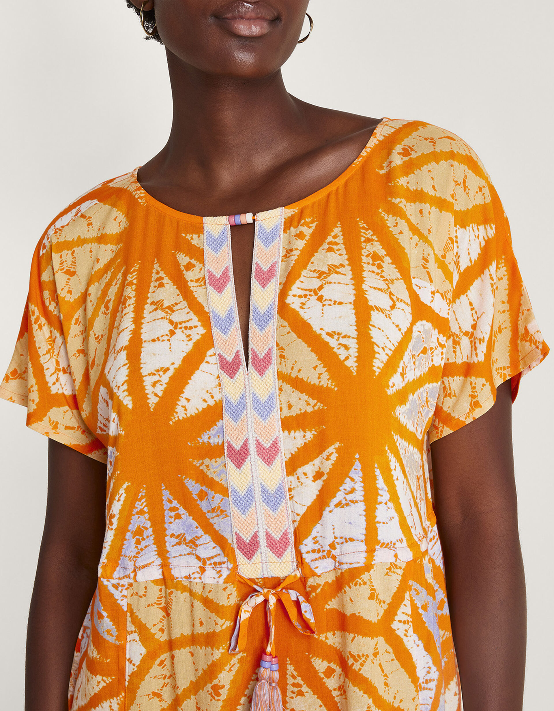 Santiago Sun Dress Orange | Kaftans & Kimonos | Monsoon UK.